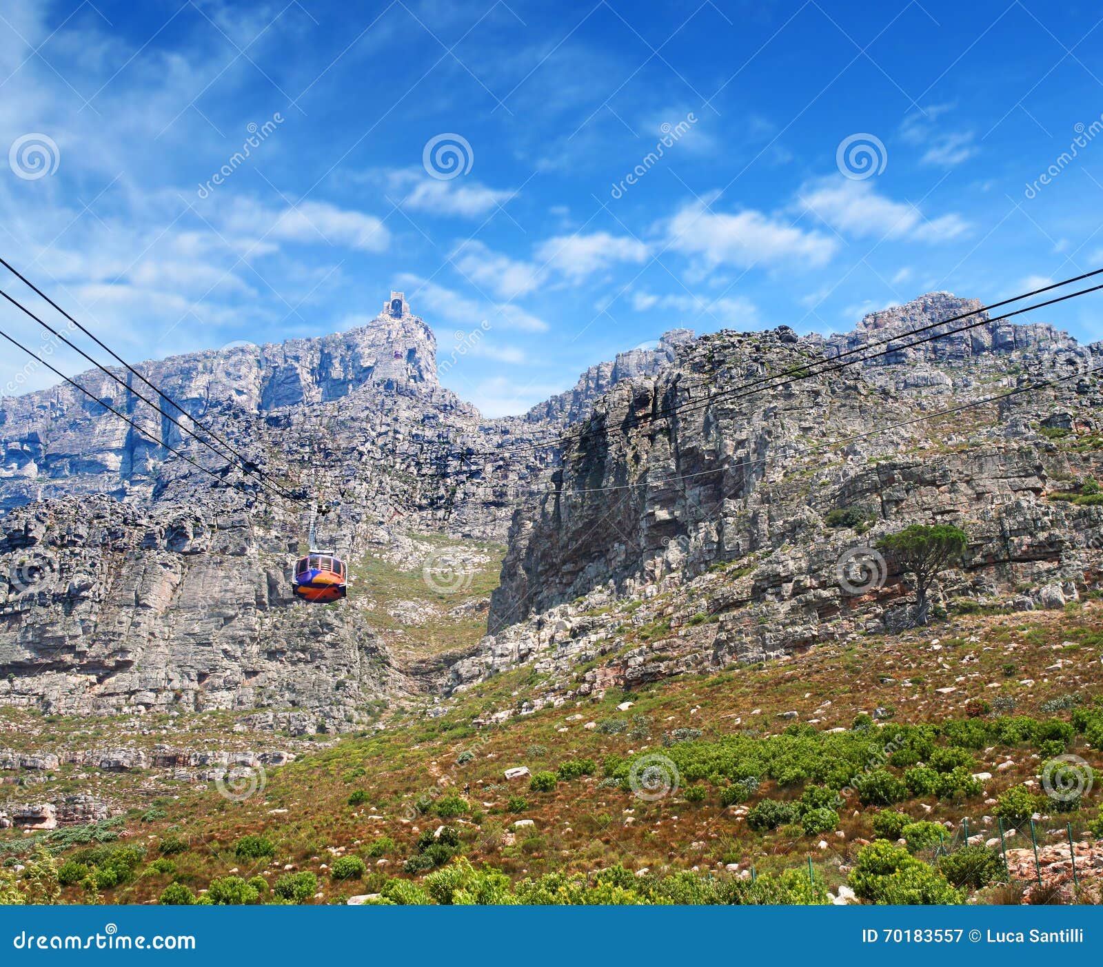 Table Mountain Cable Way in Cape Town, South Africa Stock Image - Image ...