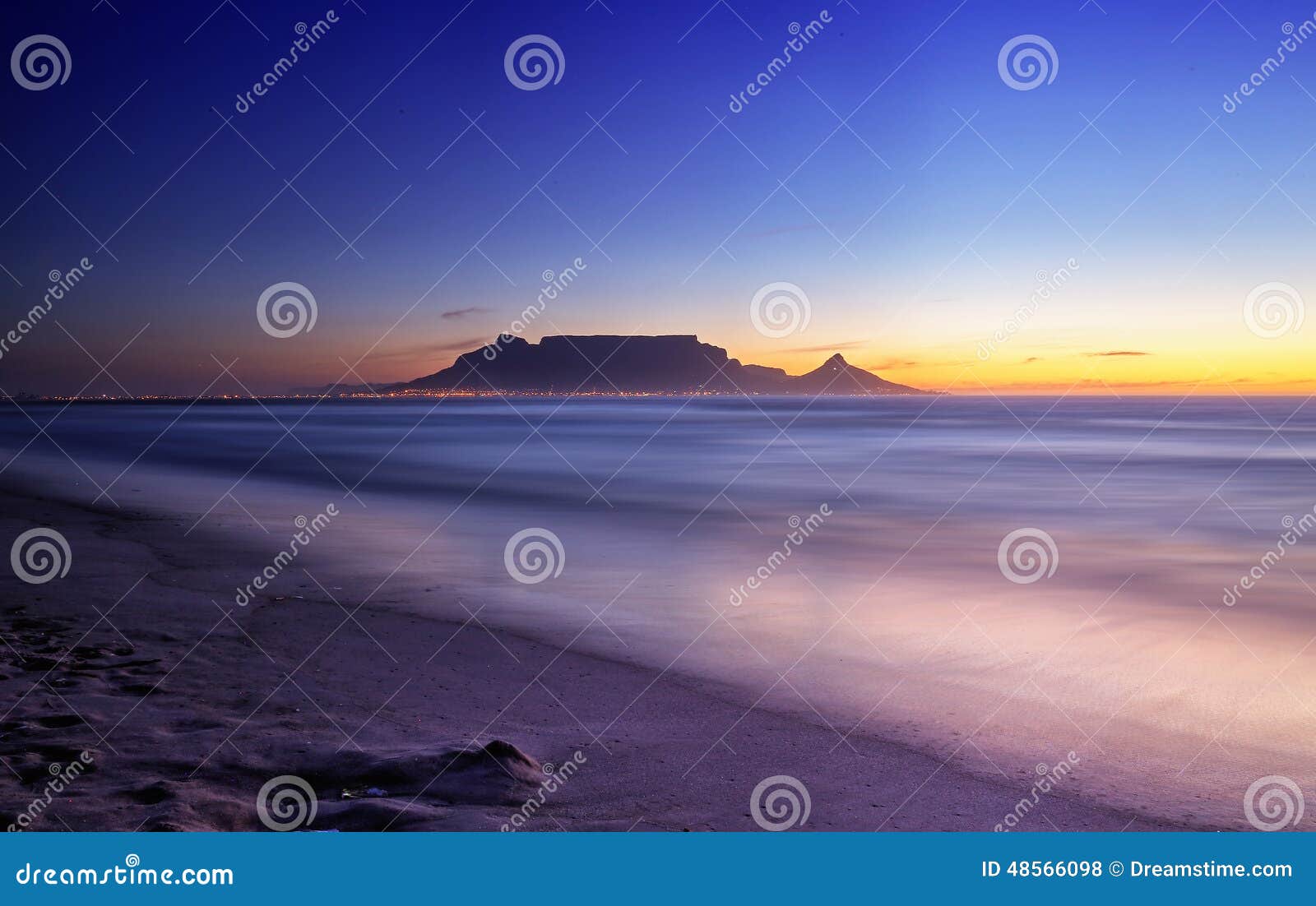 Table Mountain stock photo. Image of southafrica, lights - 48566098