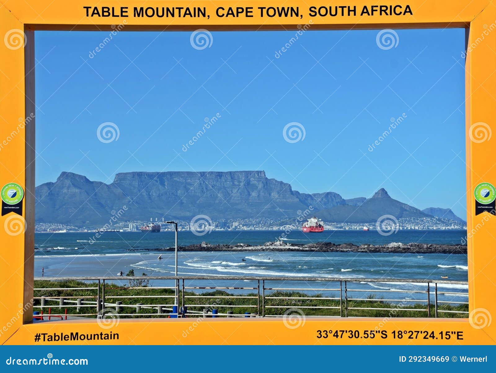 A Table Mountain View from Big Bay Beach Editorial Stock Image - Image ...