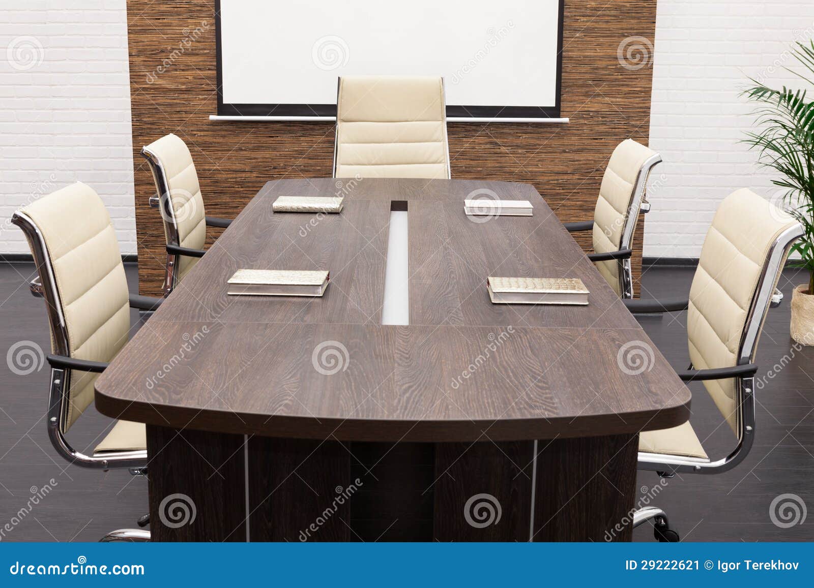 Table for Negotiations with the Screen Stock Image - Image of black ...