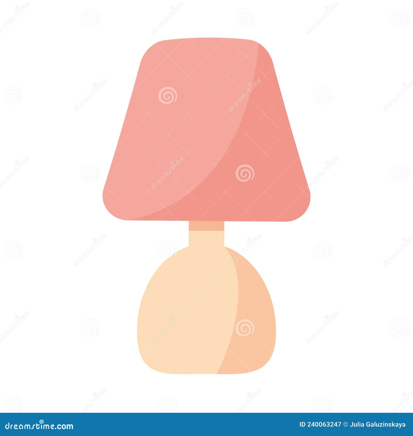 Table Night Lamp. Bedside Table Lamp Isolated on White Background Stock ...