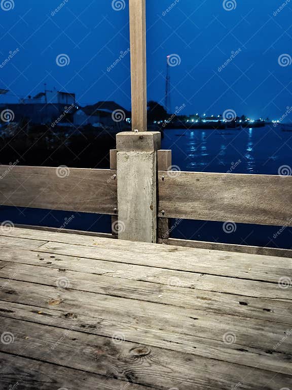 The Table in Night at the Sea Stock Image - Image of sunlight ...