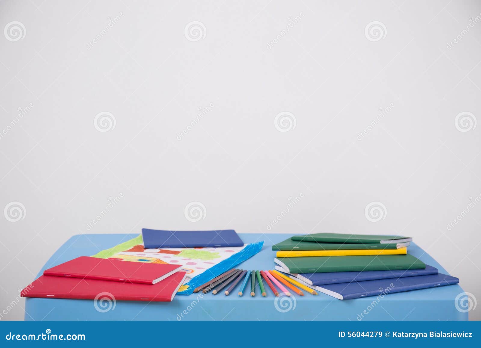 Table with notes stock illustration. Illustration of contemporary ...