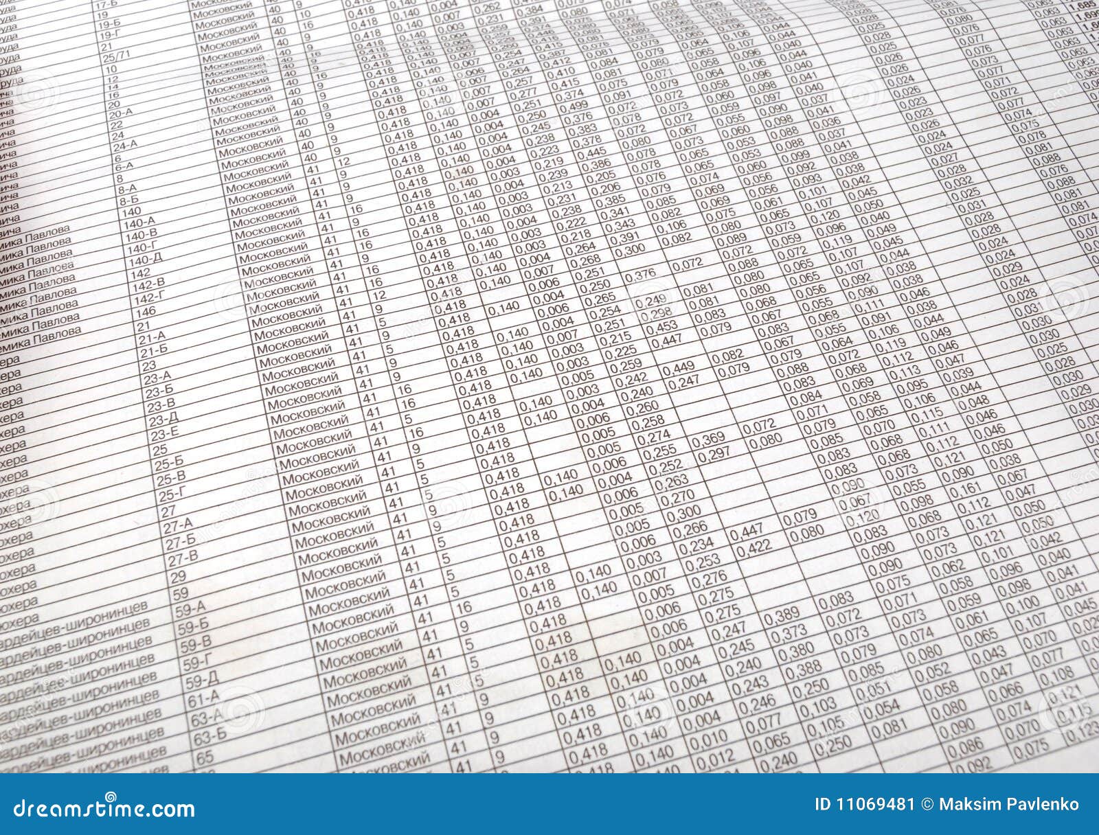 Table with number stock image. Image of inance, highlight - 11069481