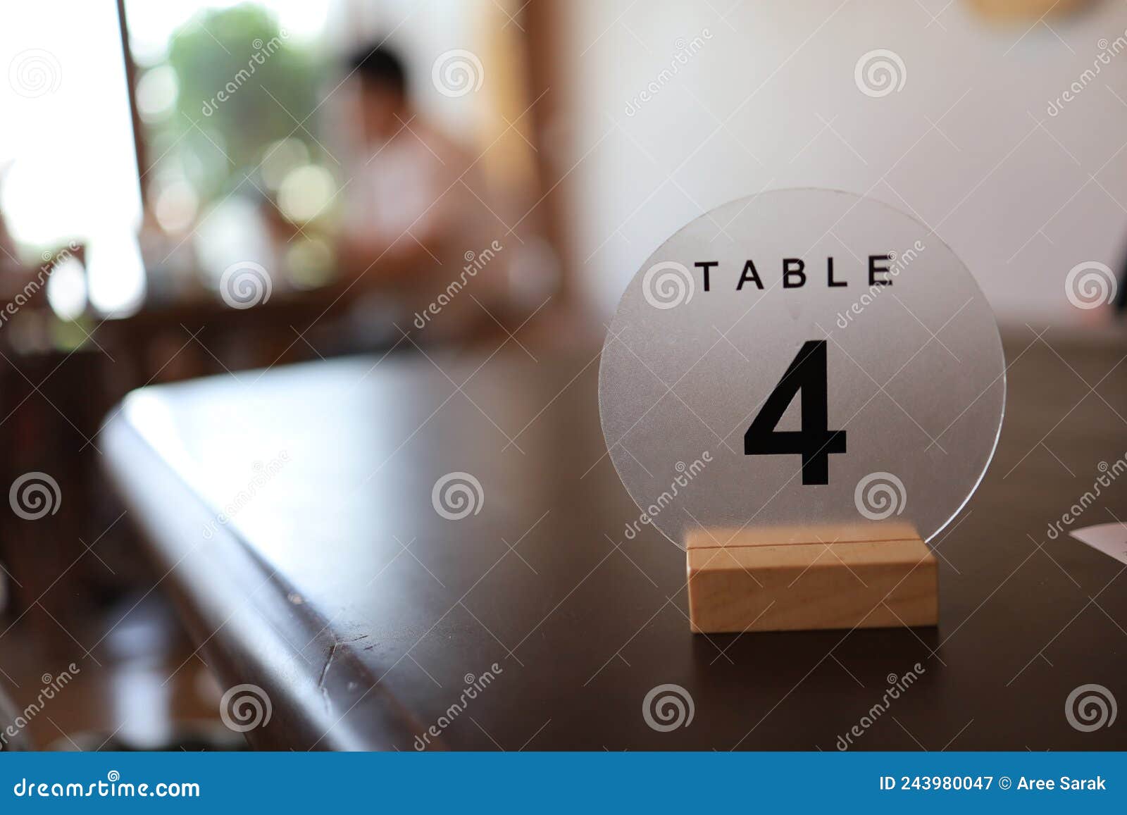 Table Number the Restaurant Stock Image - Image of celebration ...