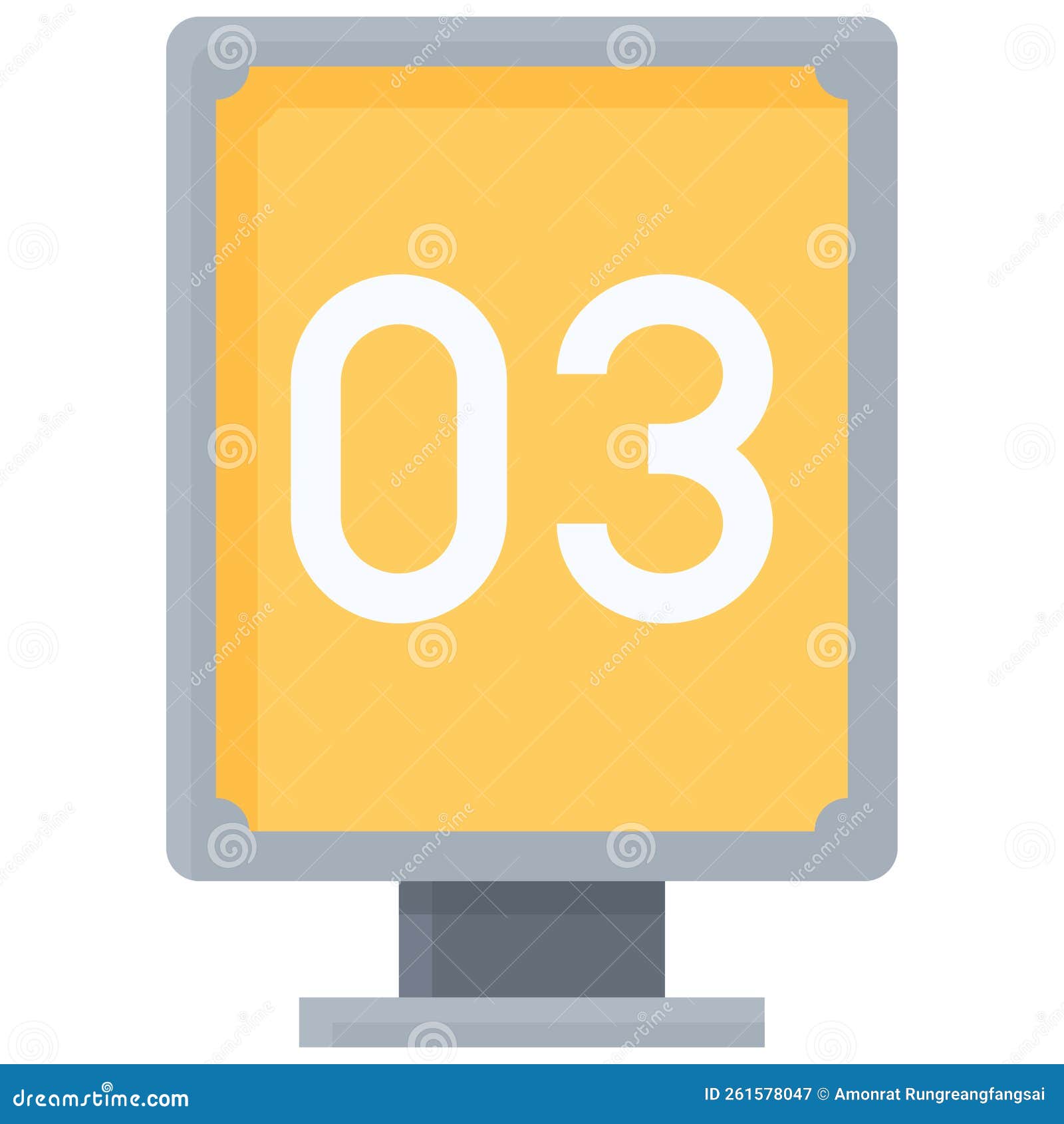 Table Number 3 Sign Icon, Coffee Shop Related Vector Stock Vector ...