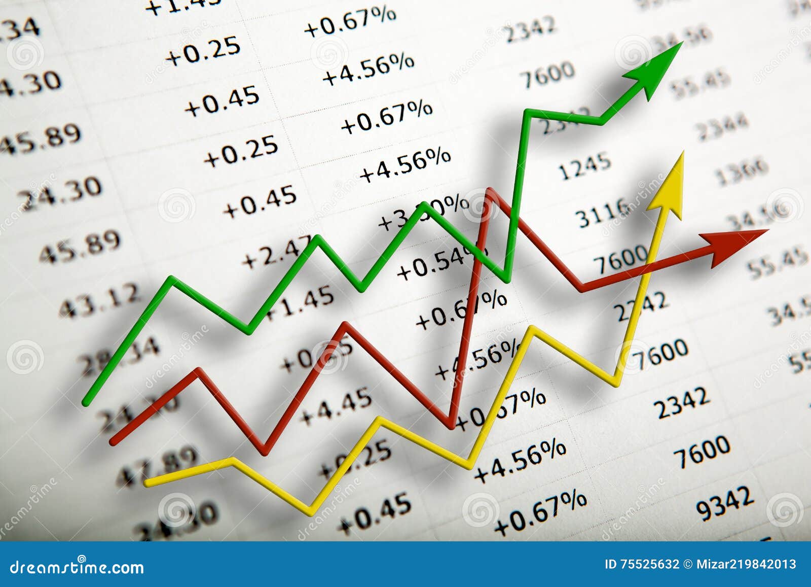 Table with Numbers with Digits and Diagram Stock Illustration ...
