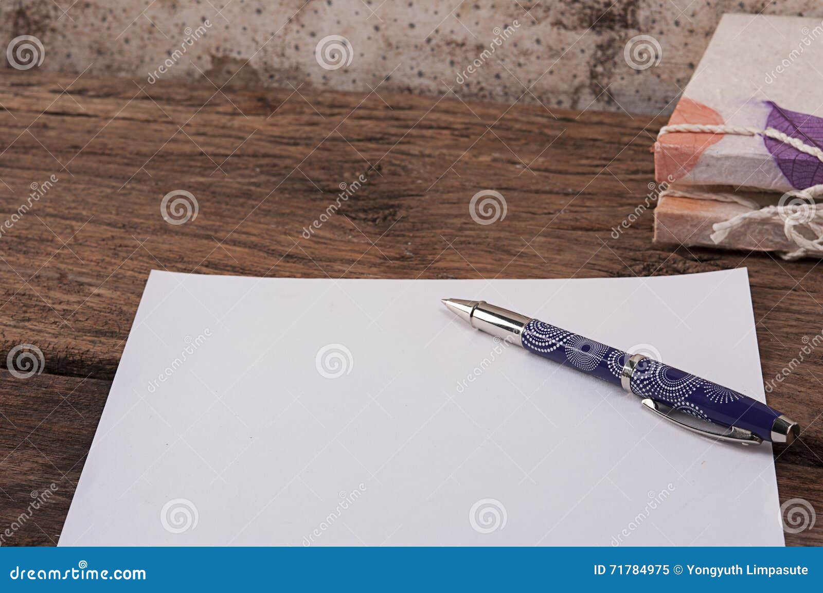 Table with paper and pen stock image. Image of espresso - 71784975