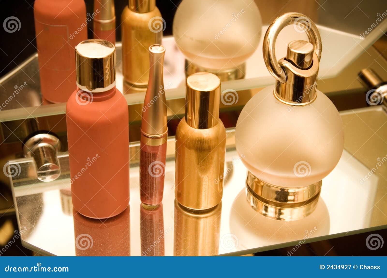 Table with perfumery stock image. Image of glamour, luxuriance - 2434927