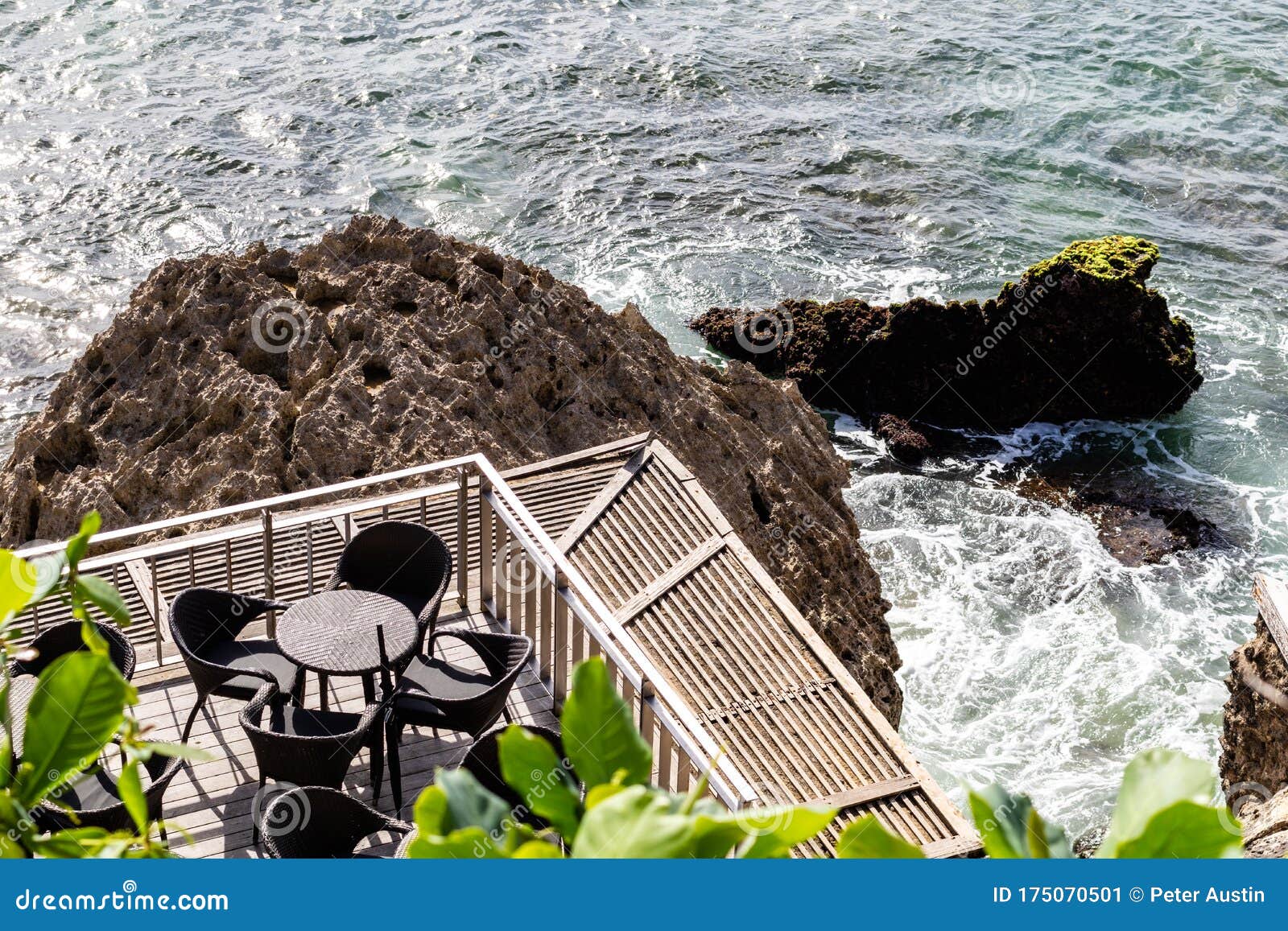 A Table on a Pier at a Luxury Coastal Bar Stock Image - Image of luxury ...