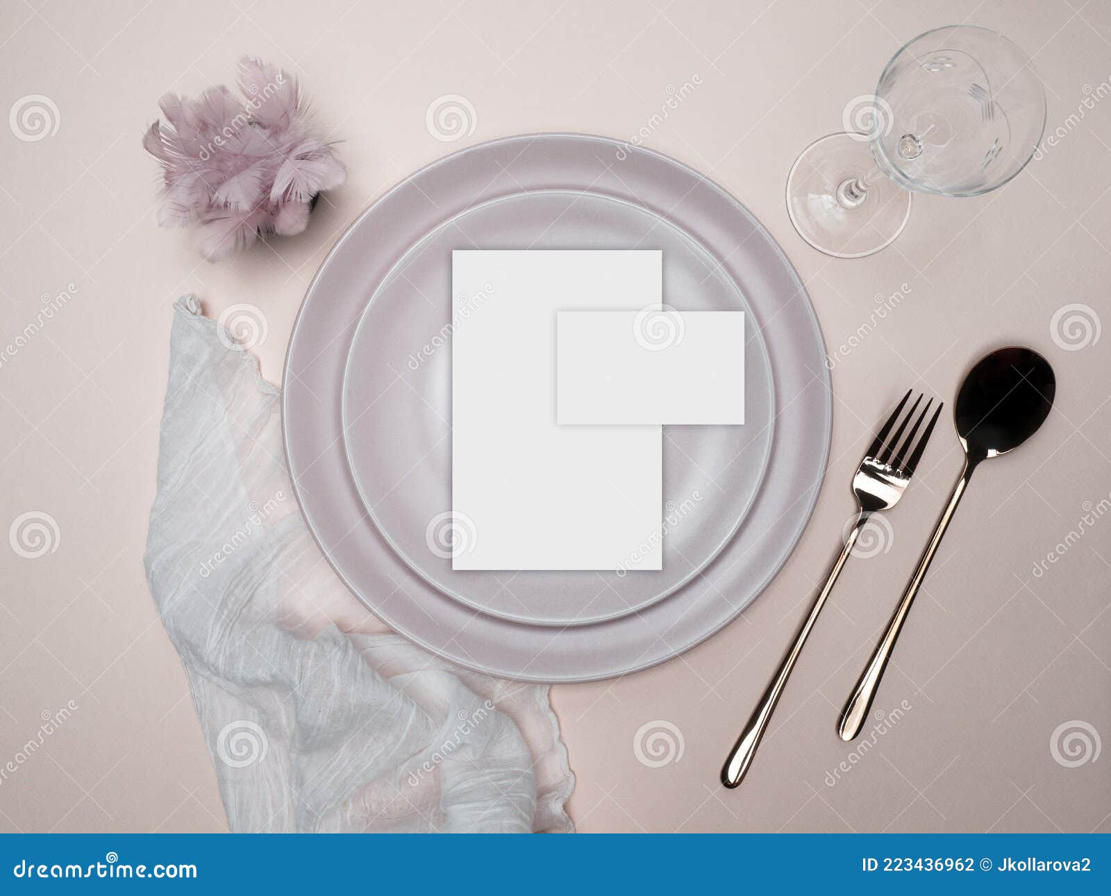 Table Place and Menu Mockup. Wedding Dinner Design. Birthday Table ...