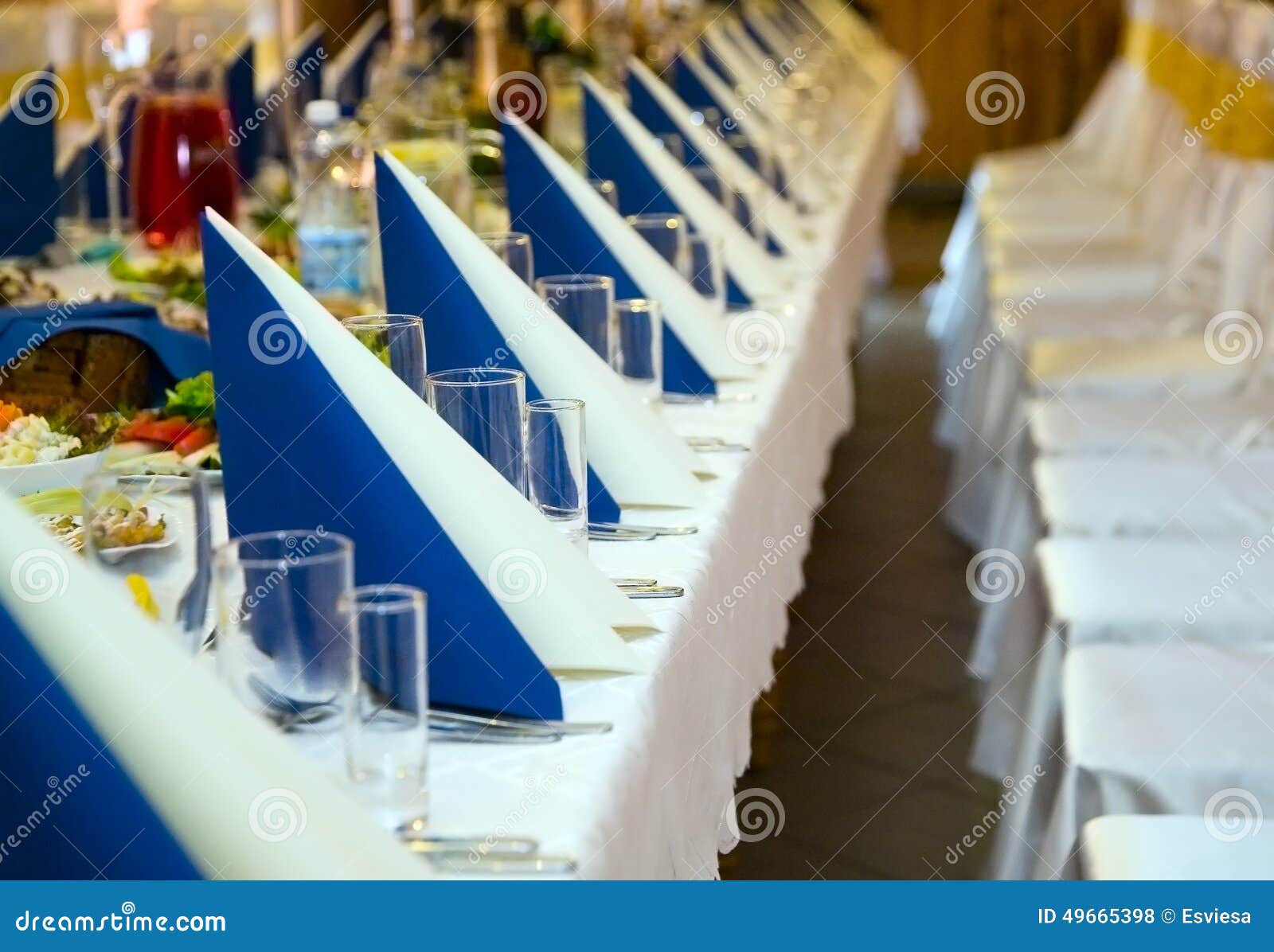 Table Prepared for Wedding Banquet Stock Photo - Image of meal, banquet ...