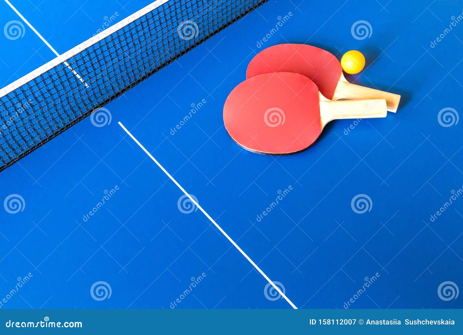 Racket Ball Net Table Tennis Stock Image - Image of horizontal, handle ...