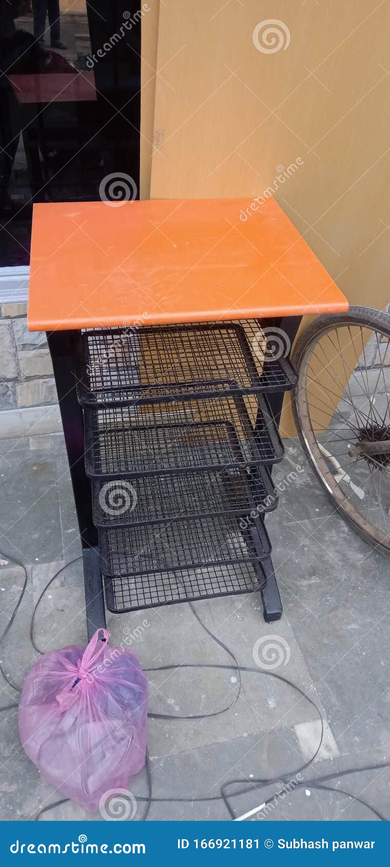 A table with racks stock image. Image of table, racks - 166921181