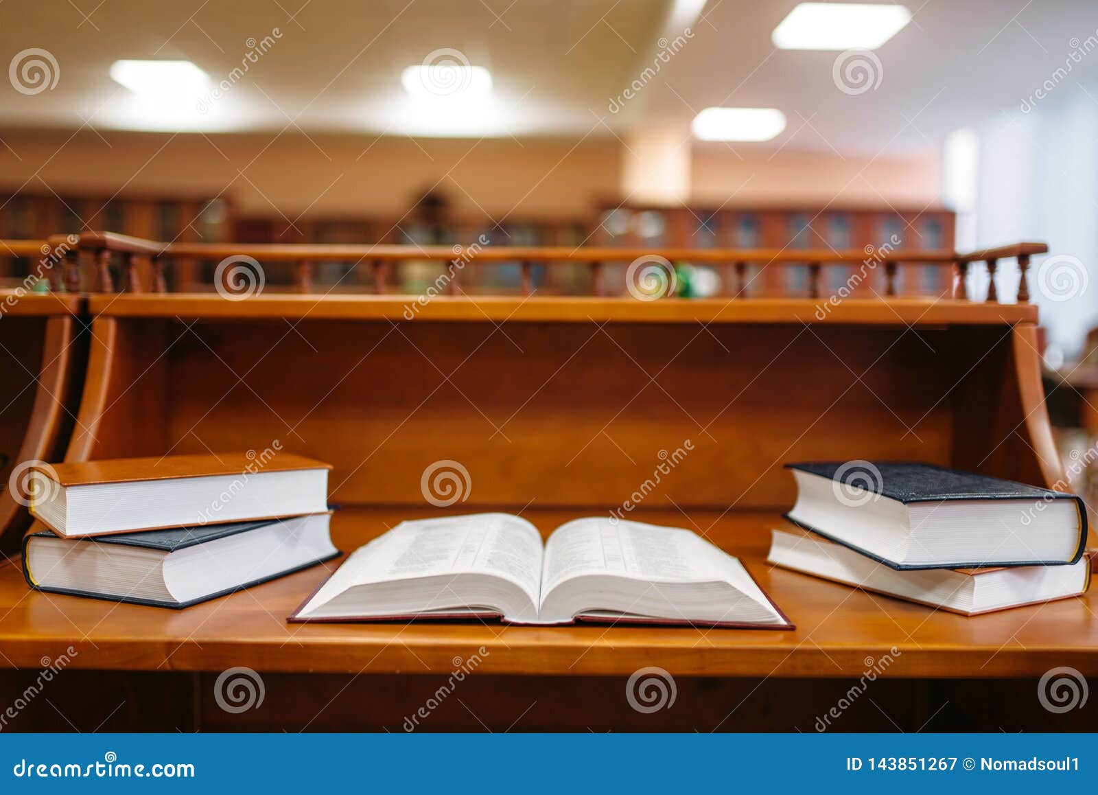 Table in Reading Room, Interior of Library Stock Image - Image of ...