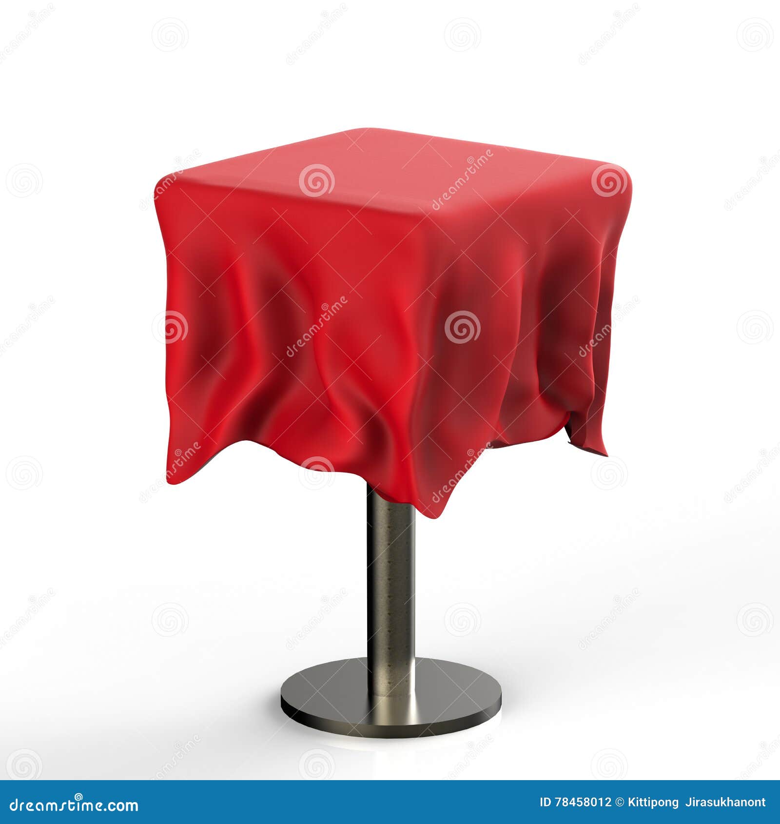 Table with red cloth stock illustration. Illustration of elegance ...