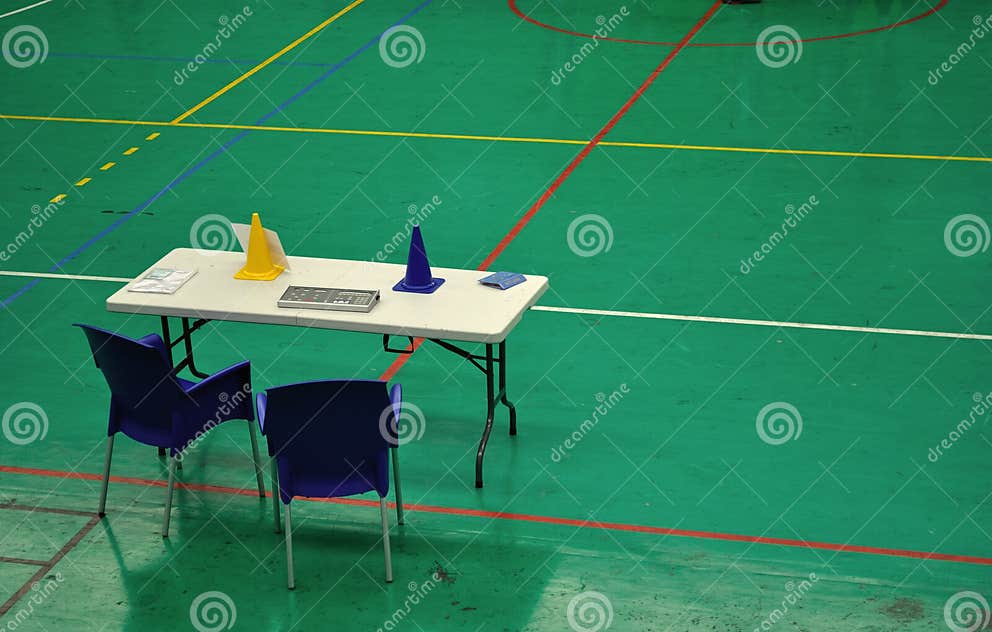 Table of referee stock image. Image of game, pavilion - 25296035