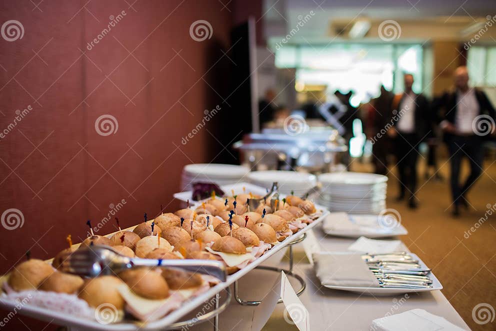 A Table with Refreshments at a Business Conference Stock Image - Image ...