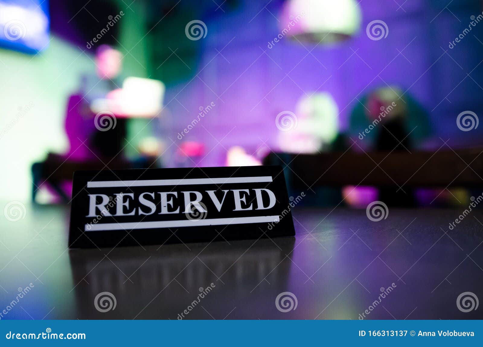 Table Reservation Sign Close Up. Ready for a Party Stock Image - Image ...
