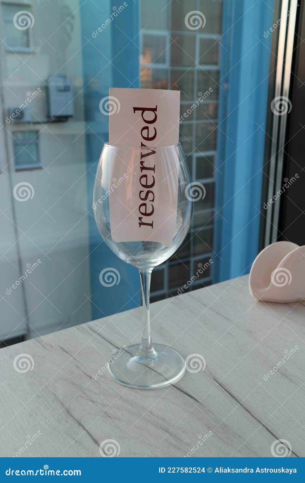 A Table is Reserved in the Cafe Stock Photo - Image of anniversary ...
