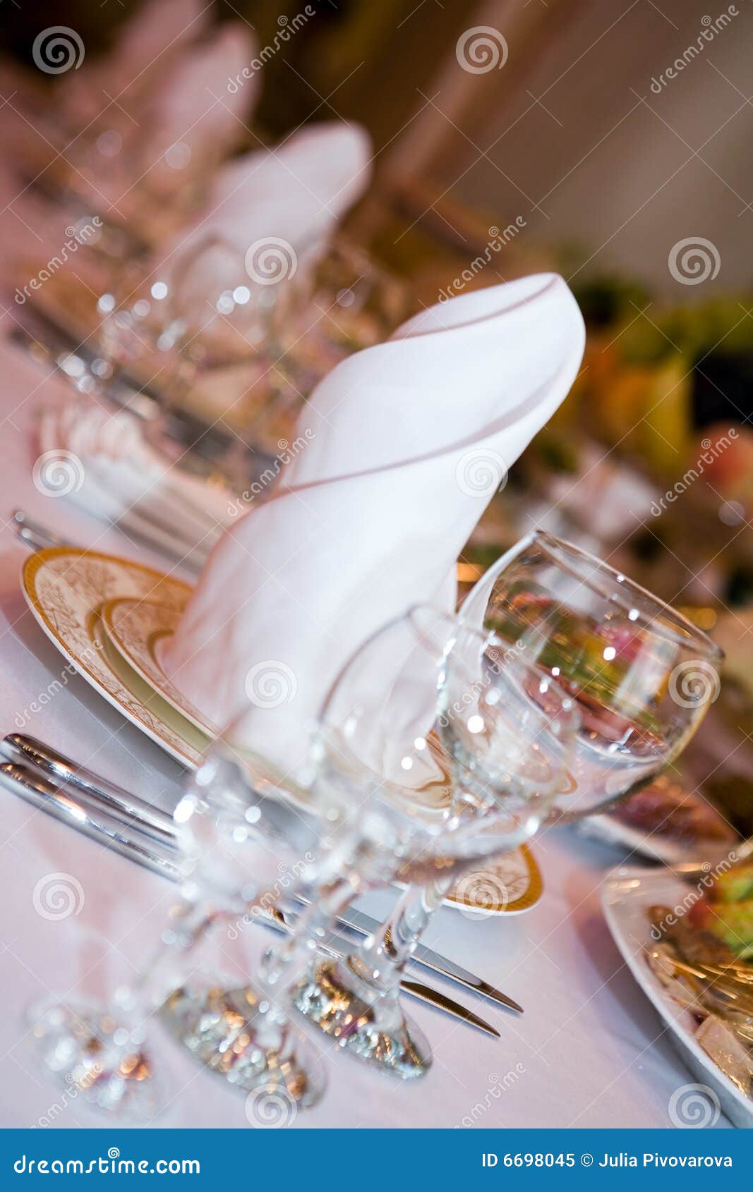 Table at restaurant. stock image. Image of banquet, table - 6698045