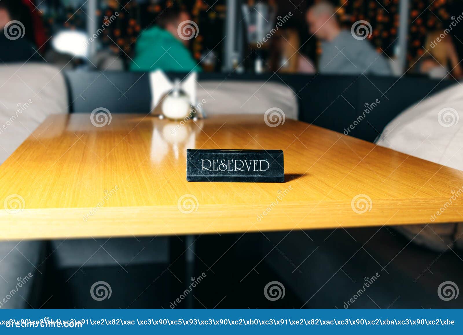 Table in the Restaurant - the Table is Reserved Stock Photo - Image of ...