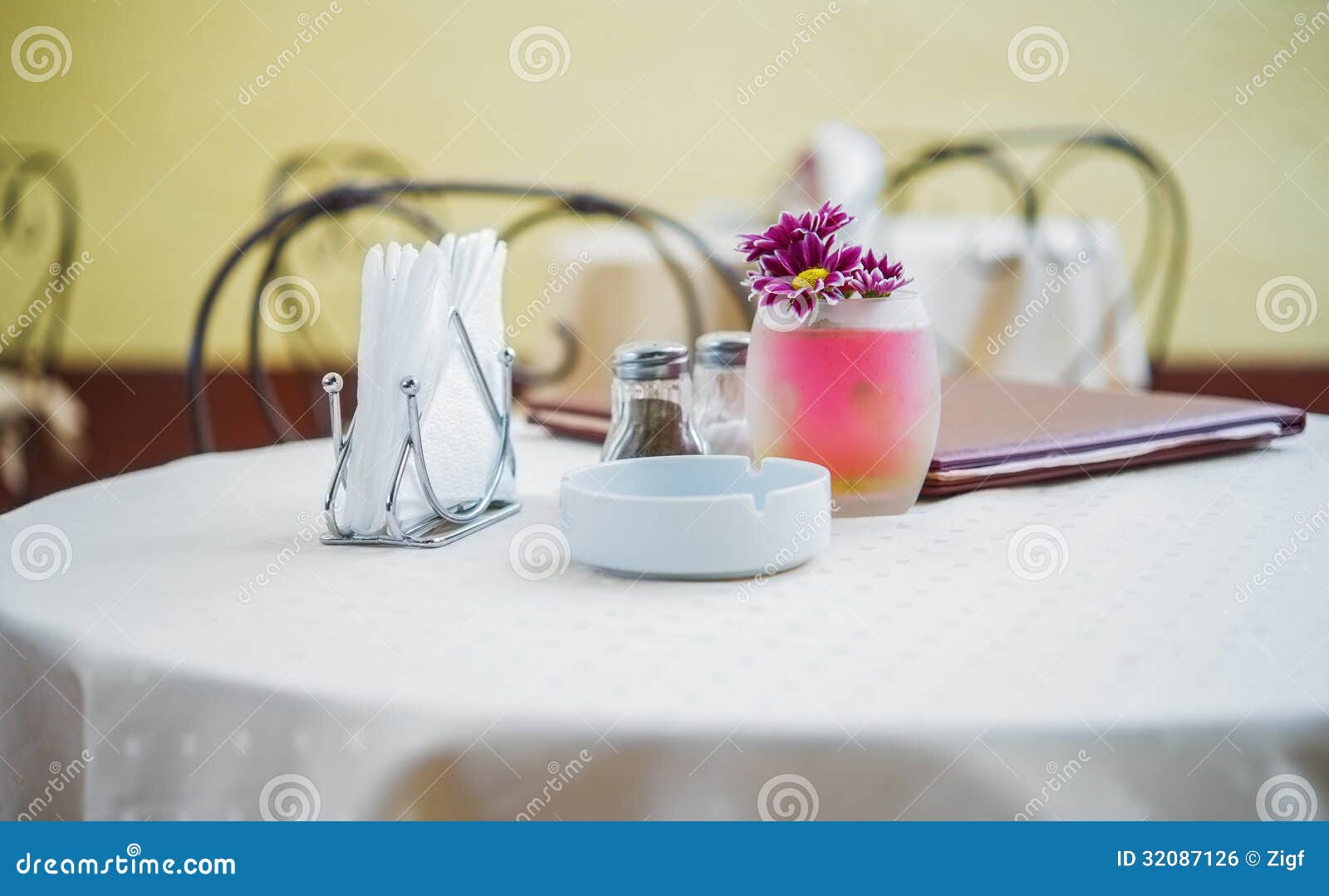 Table in restaurant stock photo. Image of elegant, arrangement - 32087126