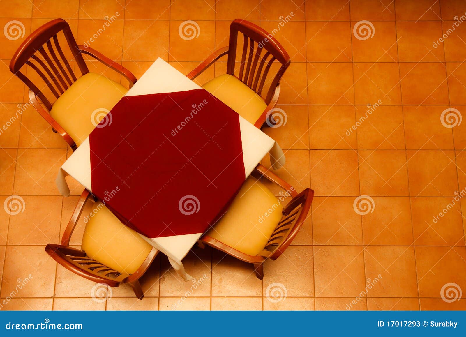 Table in Restaurant, Taken from High Angle Stock Image - Image of ...
