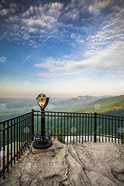 Table Rock State Park SC Landscape Stock Image - Image of fence, cliffs ...