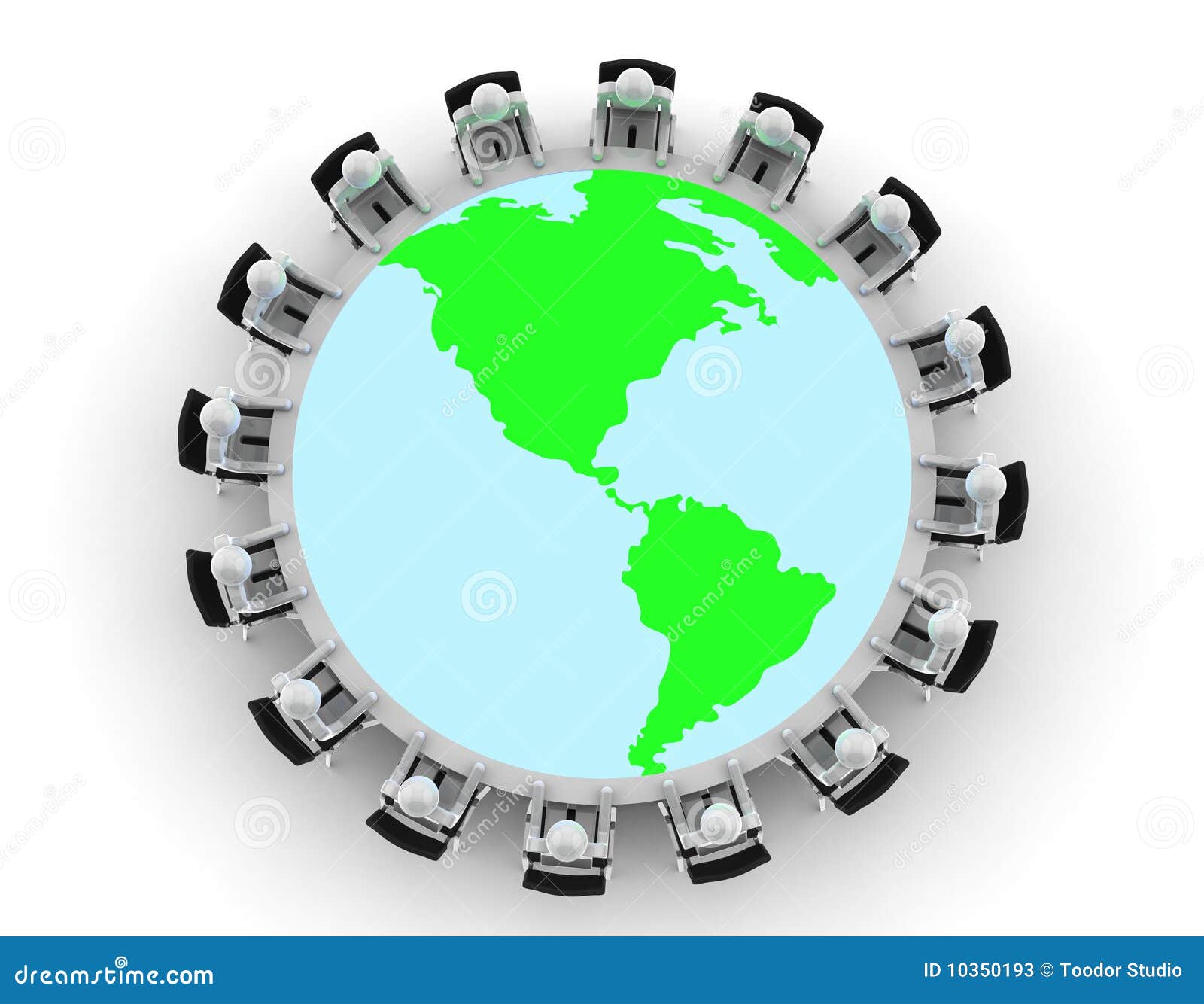 Table ronde de discussion illustration stock. Illustration du ...