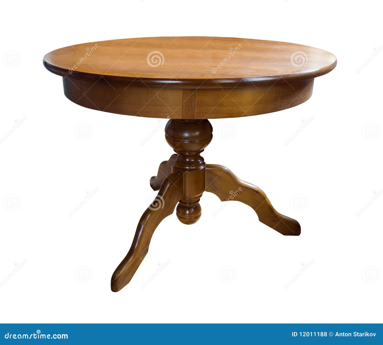 Table ronde en bois photo stock. Image du conception - 12011188