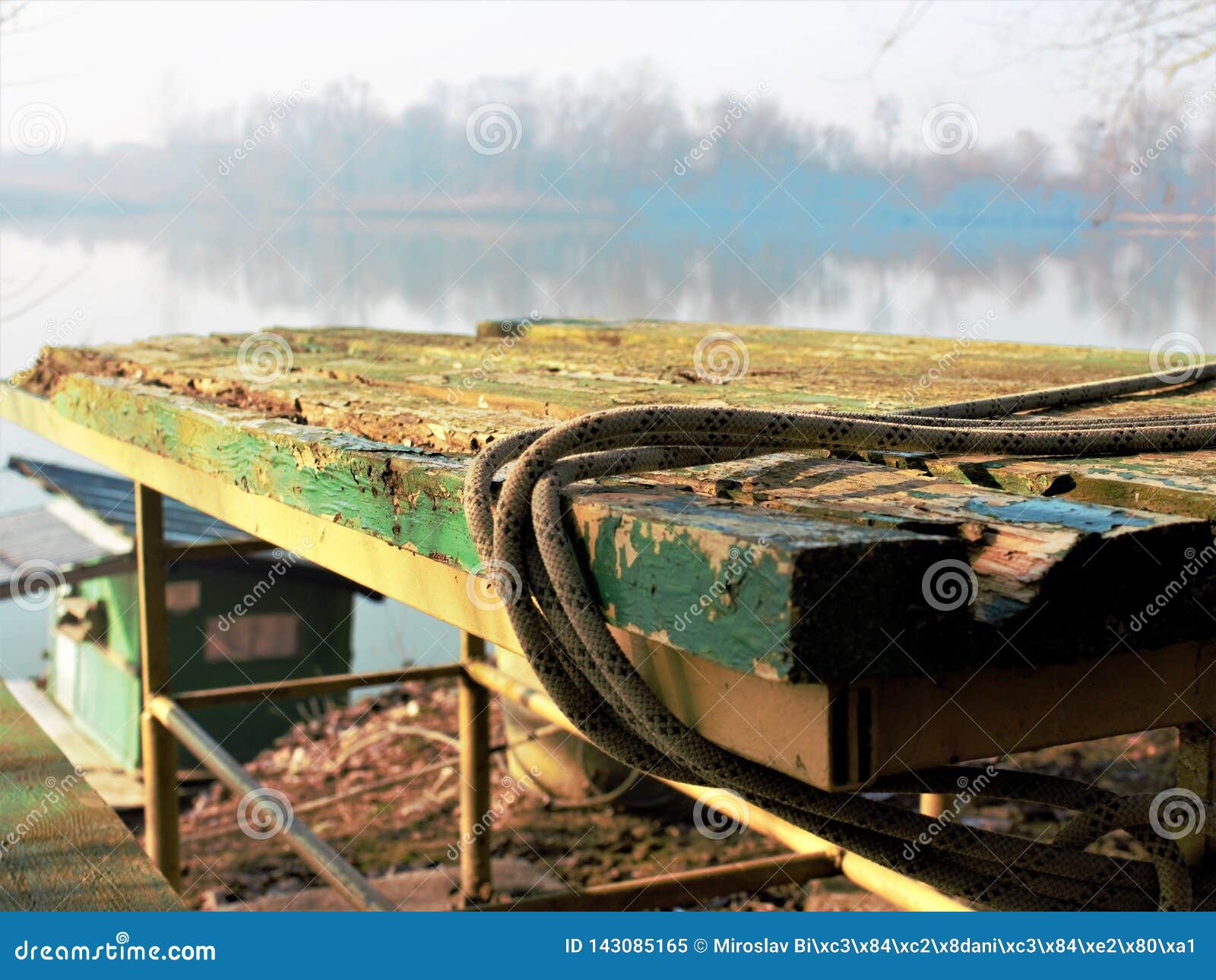 Old Rotten Rope Near Moored Tugboat Stock Image | CartoonDealer.com ...