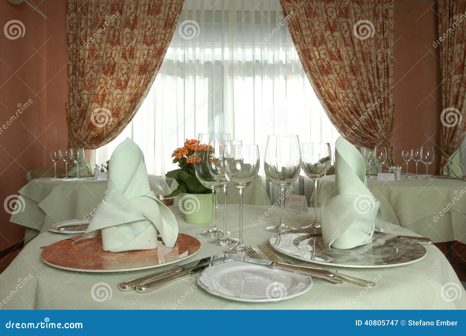 Table of a Rustican Restaurant Stock Image - Image of tables, dinner ...