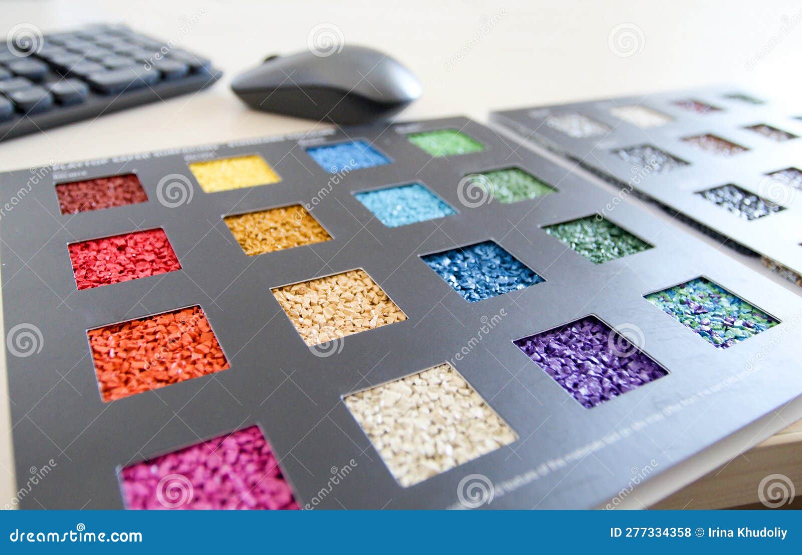 Table with Samples of Rubber Coating Stock Photo - Image of pattern ...