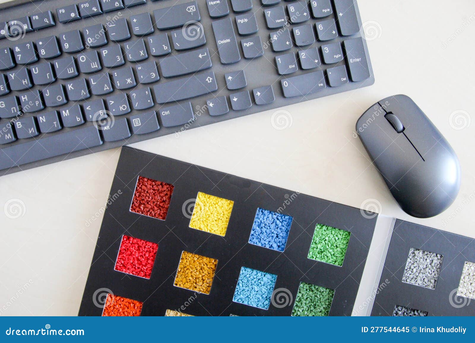 Table with Samples of Rubber Coating Stock Image - Image of surface ...