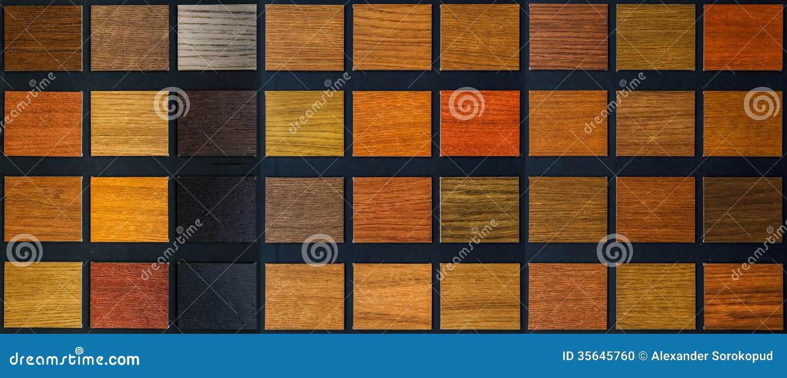 Table of Samples of Veneered Wood Stock Photo - Image of material ...