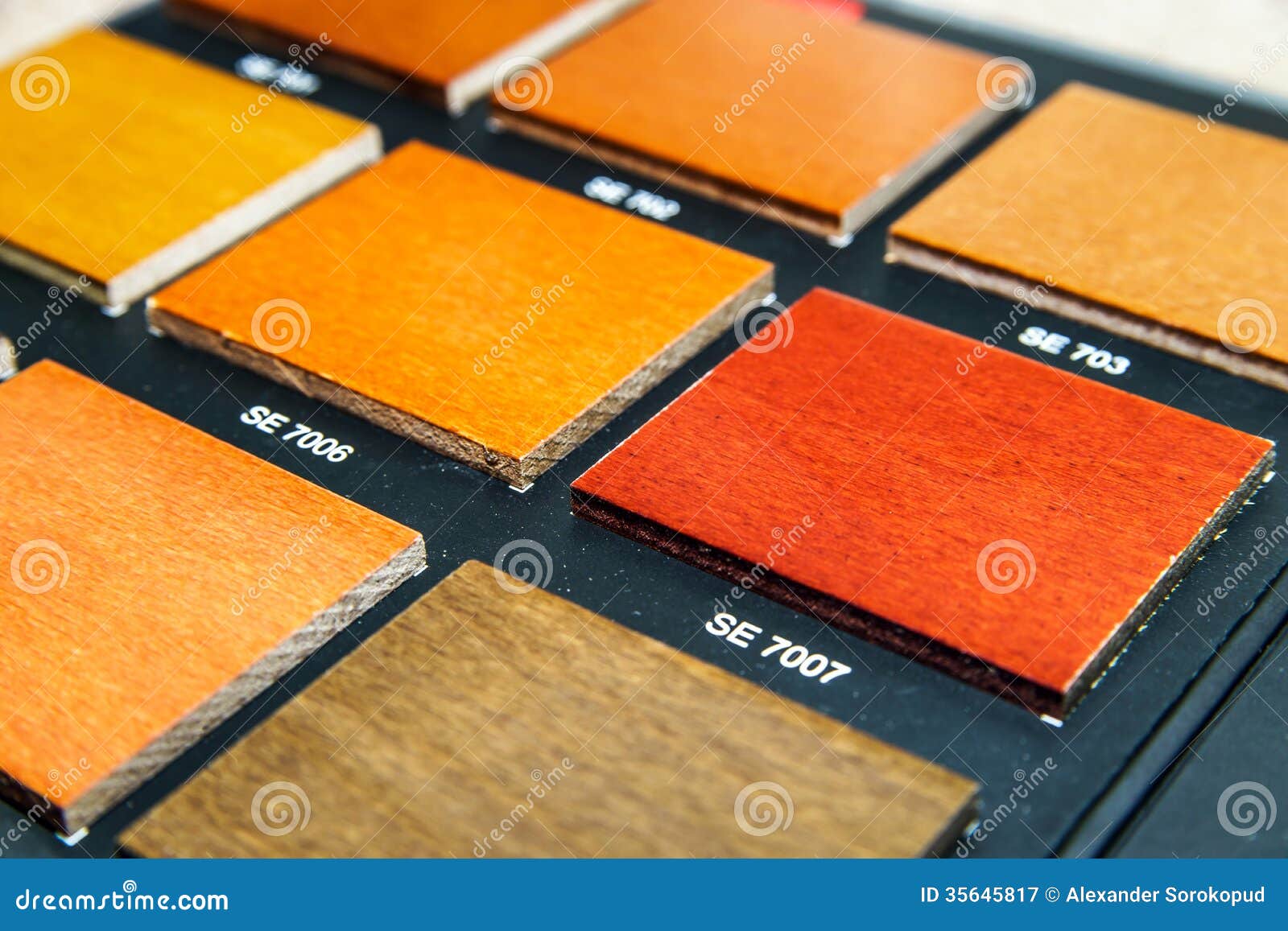 Table of Samples of Veneered Wood Stock Image - Image of lumber ...