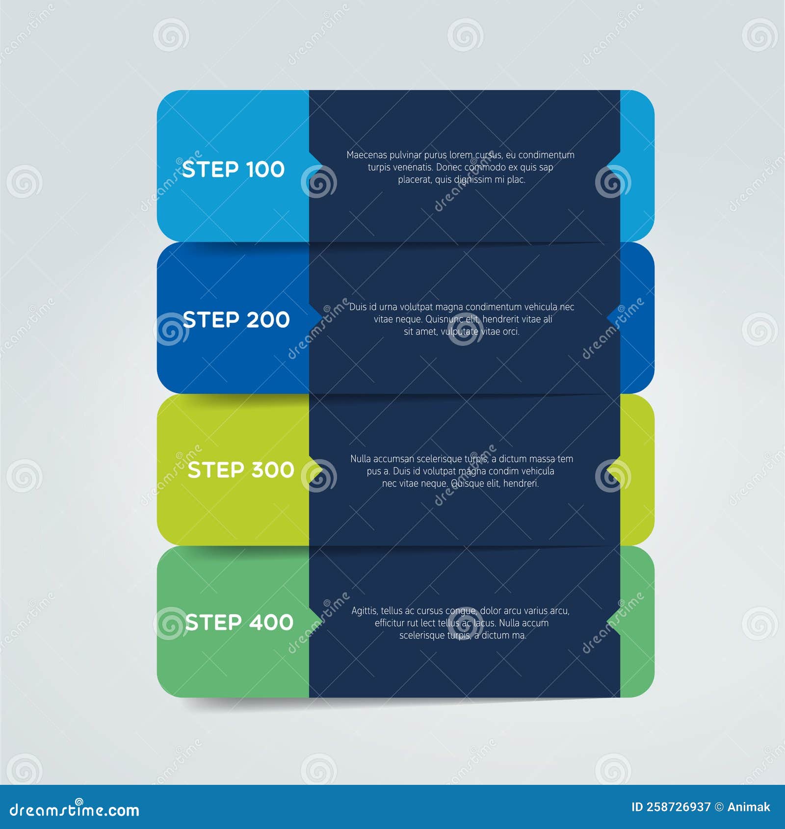 Table, Schedule Design Template with 4 Row. Vector Banner Stock Vector ...