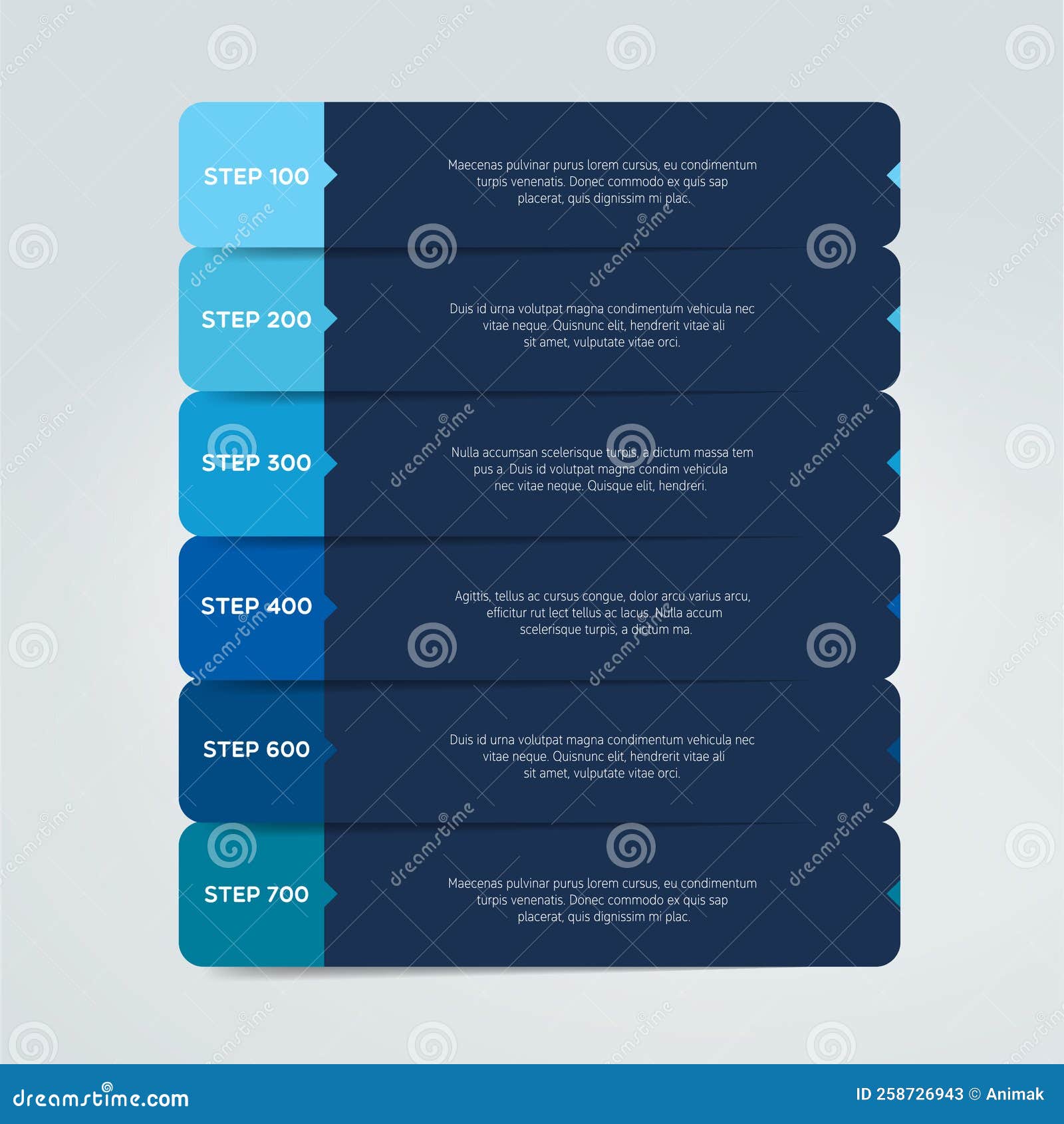 Table, Schedule Design Template with 7 Row. Vector Banner Stock Vector ...