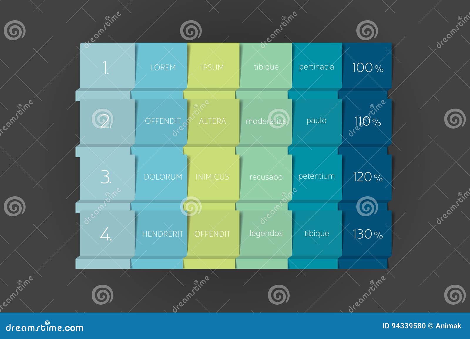 Table, Schedule Design Template. Stock Vector - Illustration of ...