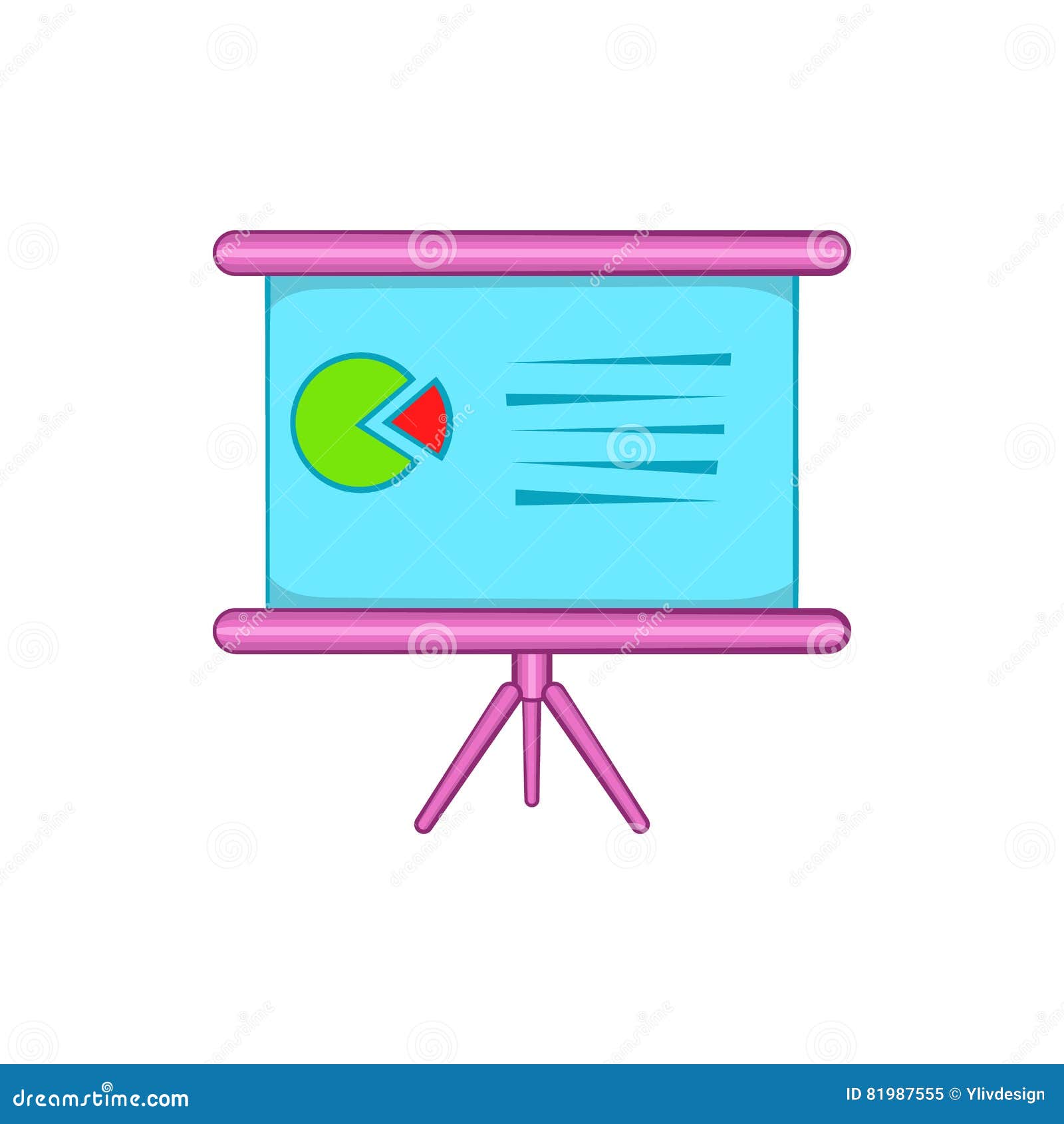 Table with Schedule Icon, Cartoon Style Stock Vector - Illustration of ...