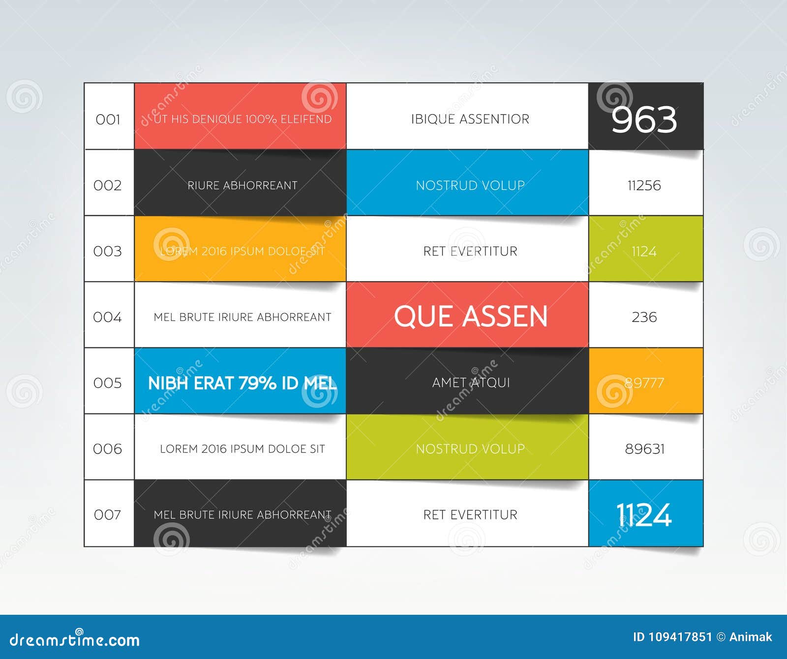 Table, Schedule, Tab, Planner, Infographic Design Template. Stock ...