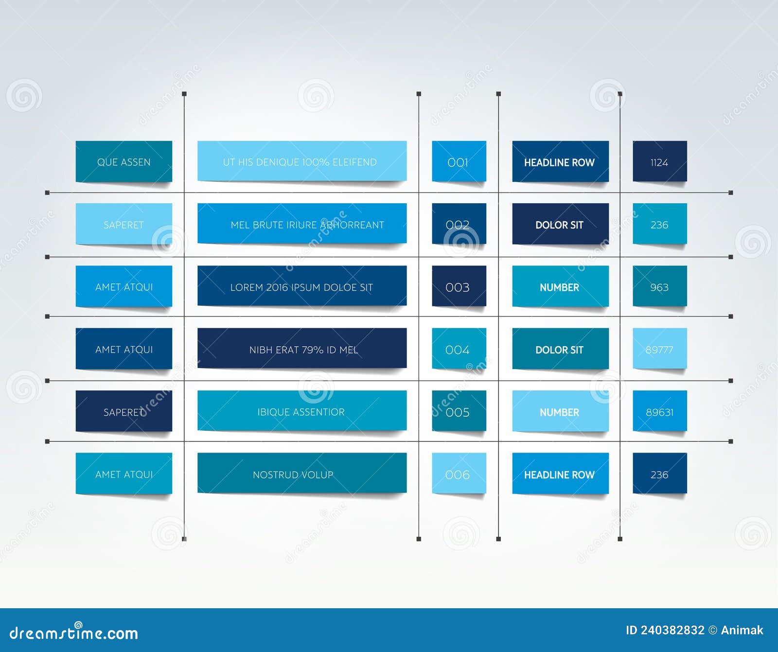 Table, Schedule, Tab, Planner, Infographic Design Template. Vector ...