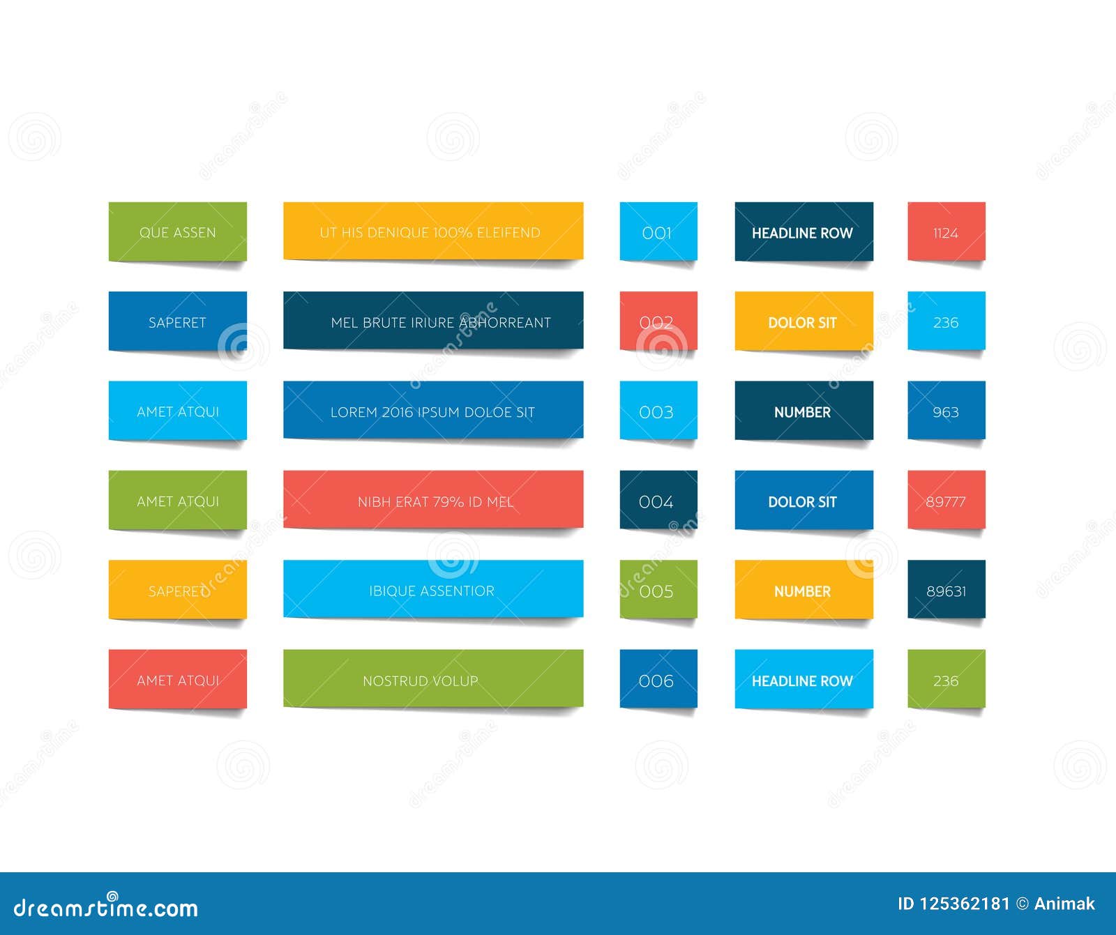 Table, Schedule, Tab, Planner, Infographic Design Template. Stock ...