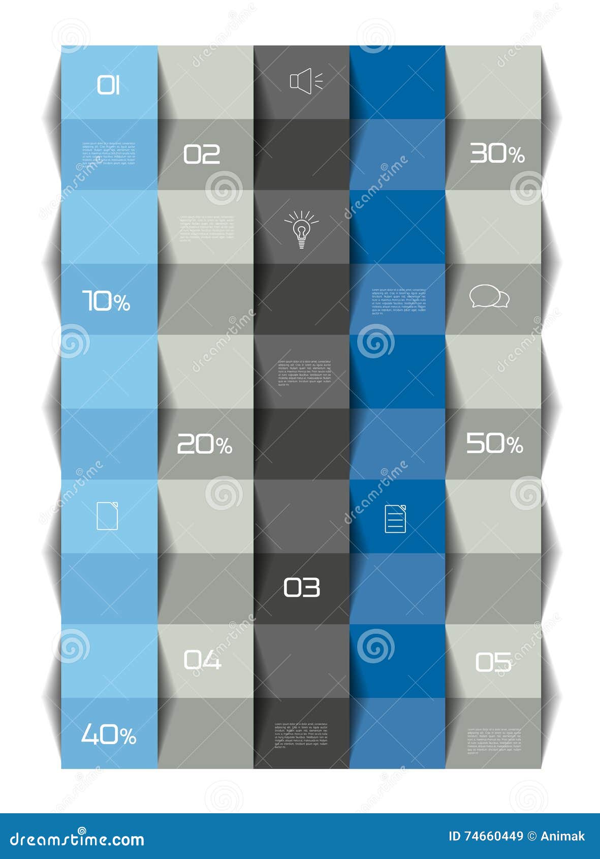 Table, Schedule Template. 3D Business Design. Cartoon Vector ...