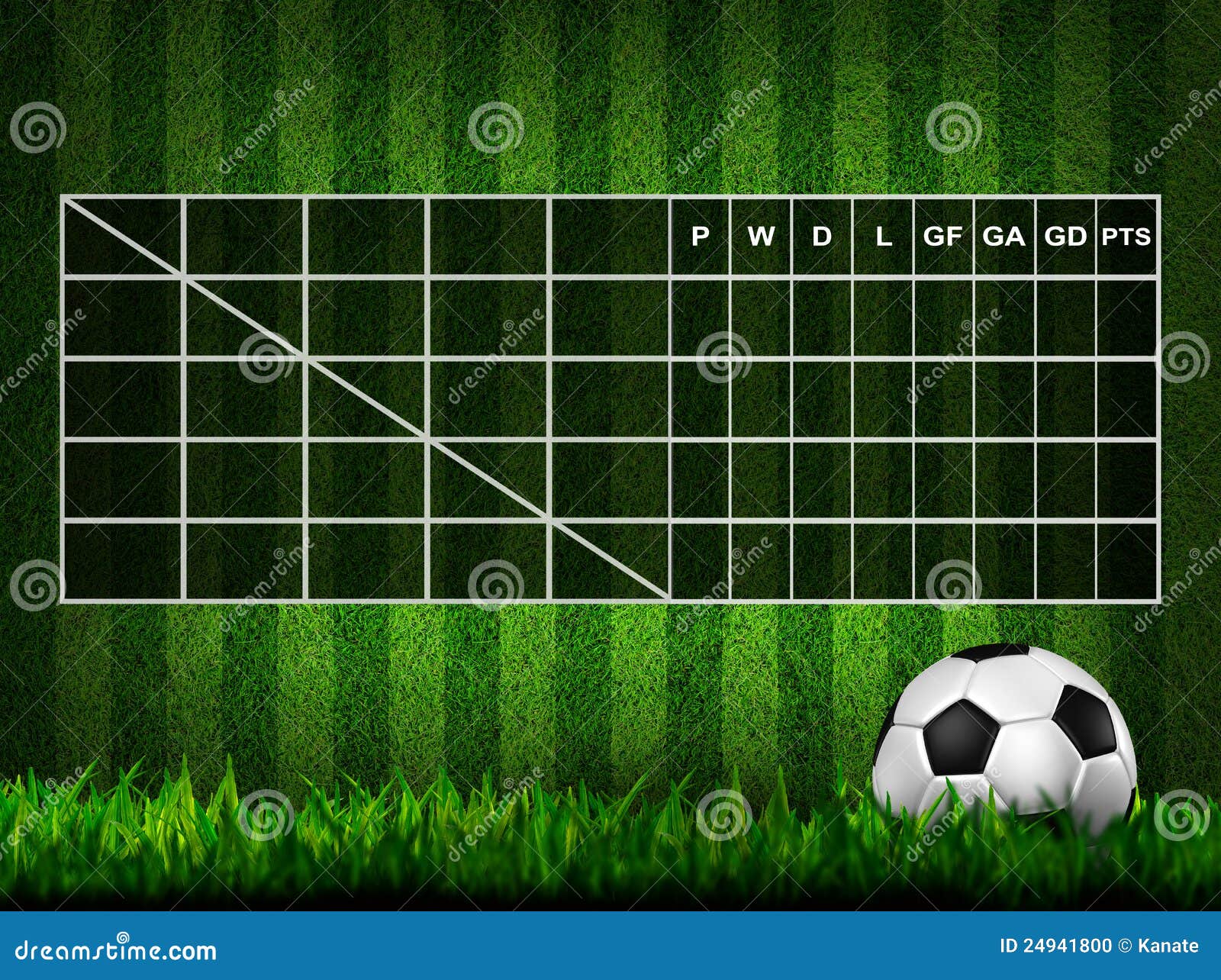 Table score on grass field stock illustration. Illustration of sheet ...