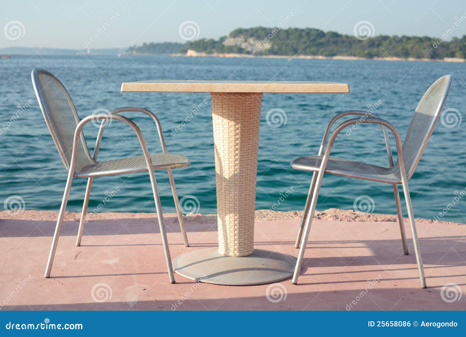 Table by the sea stock photo. Image of restaurant, vacation - 25658086