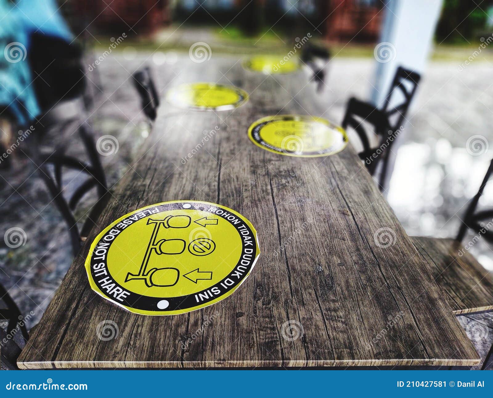 Table Seated Social Distance Stock Image - Image of number, table ...