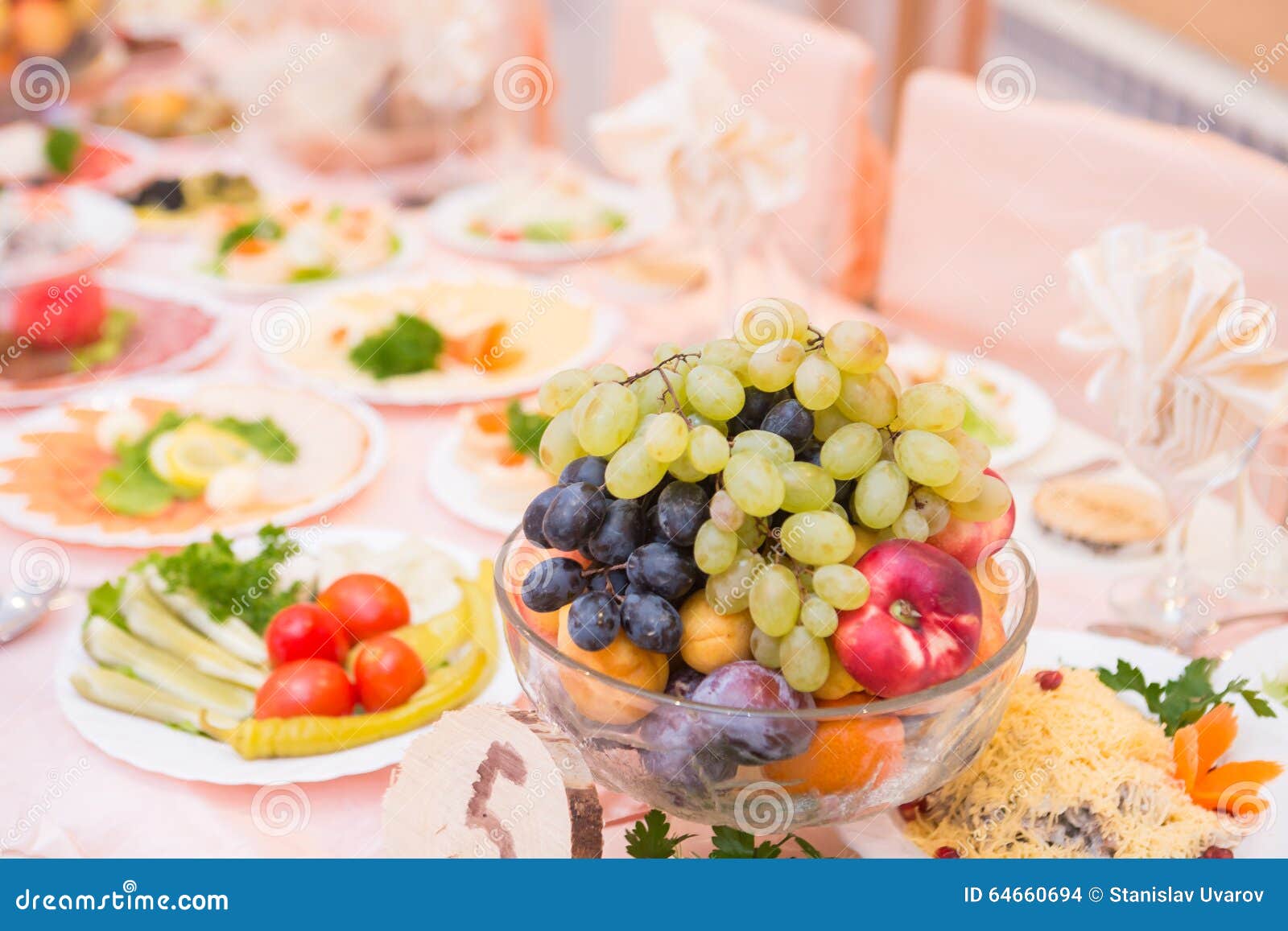 Table Served with Tasty Meals Stock Photo - Image of luxury, dinner ...