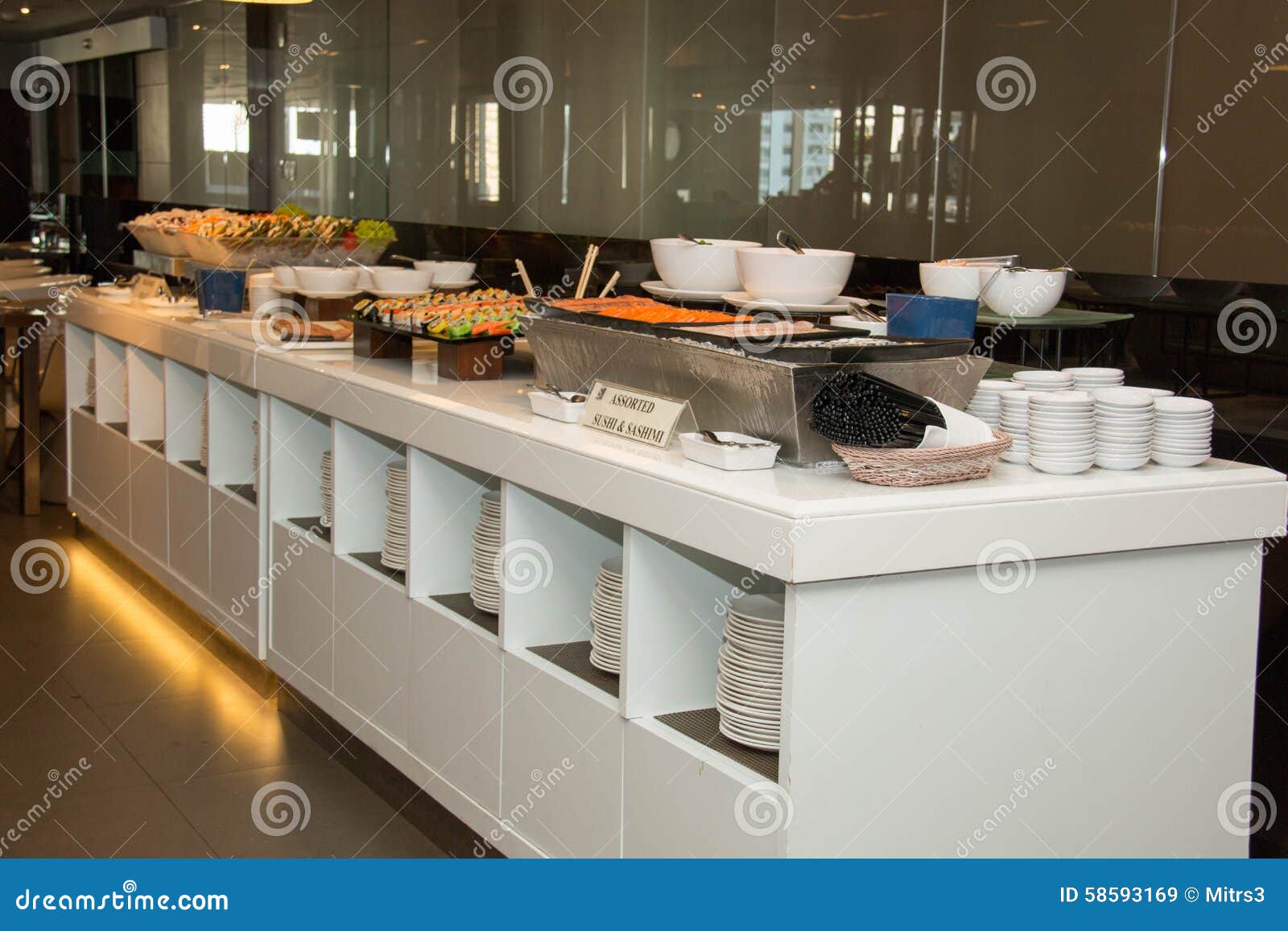 Table Set for Buffet with Typical Stock Image - Image of buffet ...